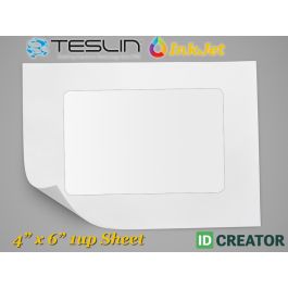 1-Up Sheet of Teslin Paper (Inkjet Printer)