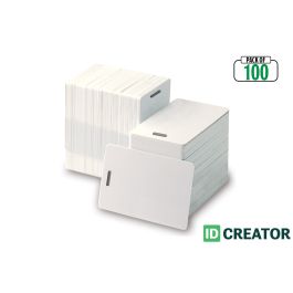 100 Vertical Slot Punched ID Cards from IDCreator.com