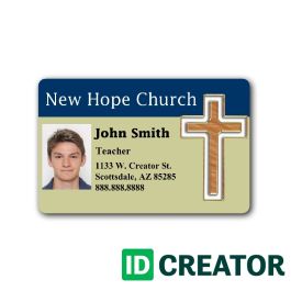 Customizable Church Employee Badge from IDCreator!