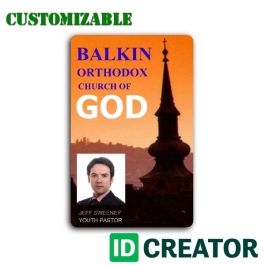 Vertical Church ID Badge from IDCreator.com