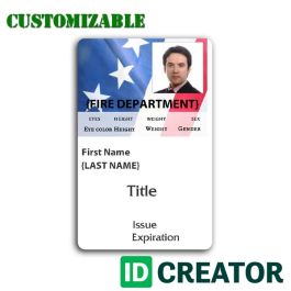 ID Badge for Members of a Fire Department | Ships Same Day