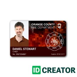 Fire Department ID Badge | Order in Bulk from IDCreator!