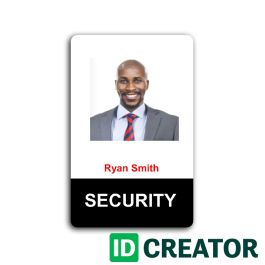 Basic Security ID Card | Same Day Shipping from IDCreator!