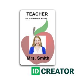 Professional Teacher ID Badge | Same Day Shipping from IDCreator!